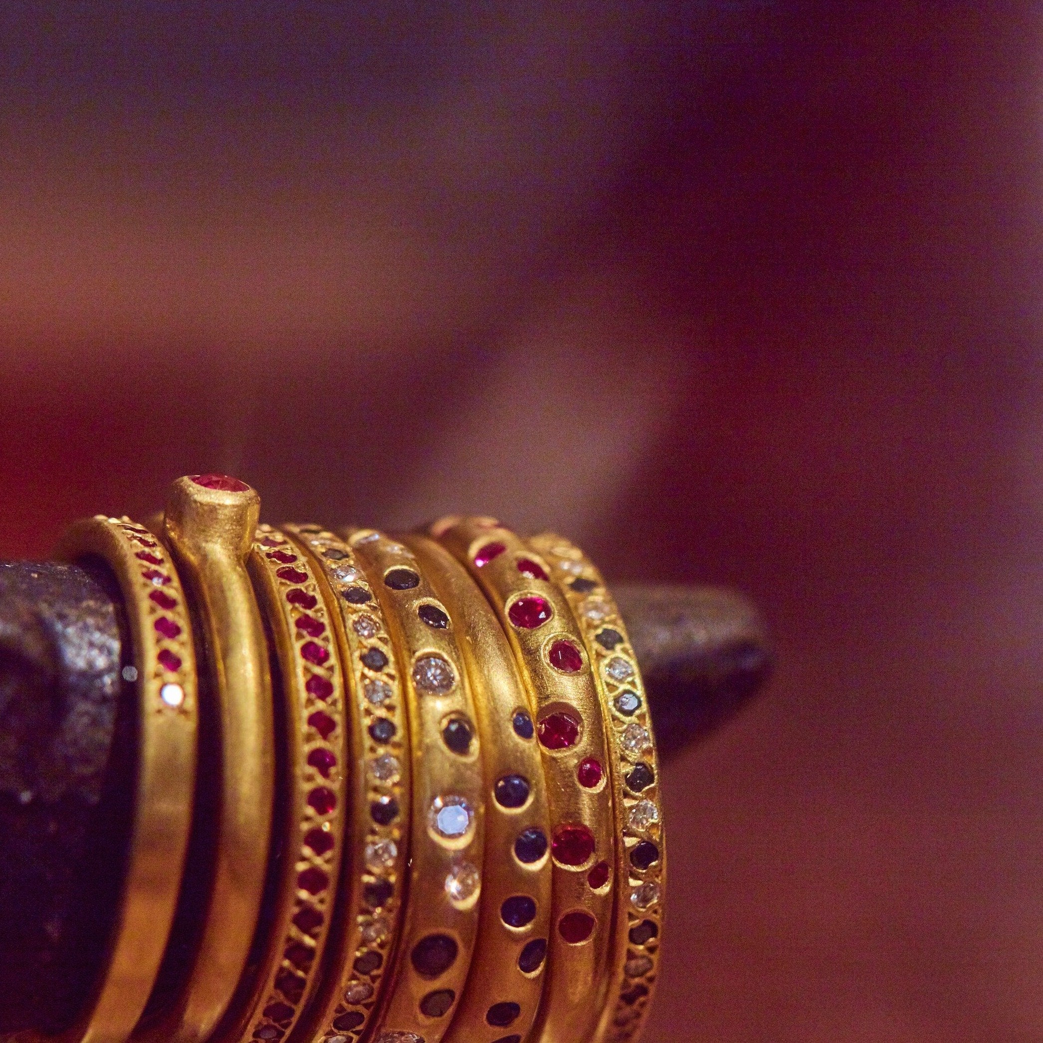 Scattered Black and White Diamond Ring | Eli Halili