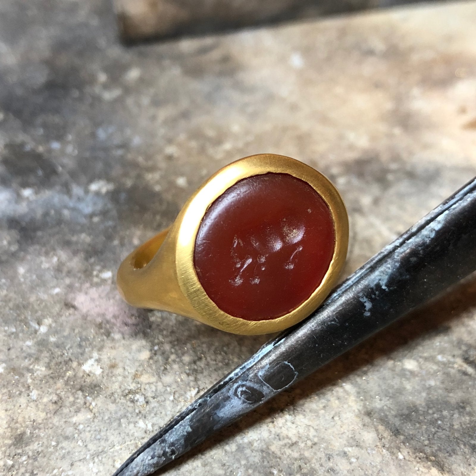 Pyu Agate Seal Ring | Eli Halili